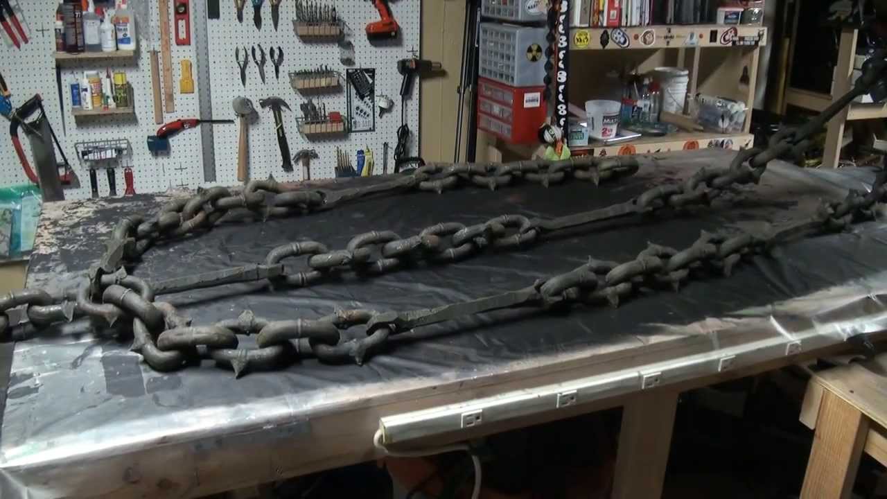 Spiked Chain Halloween Prop - YouTube