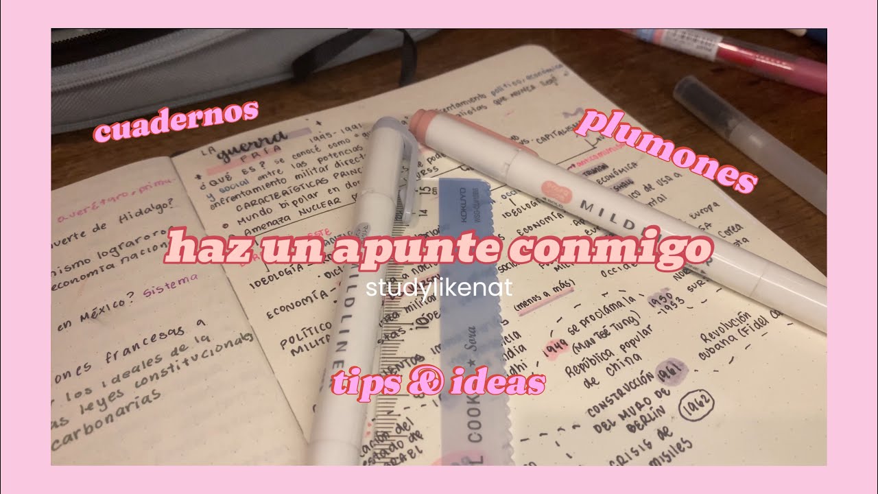 cómo hago mis apuntes? | tips, cuadernos y plumones. - YouTube