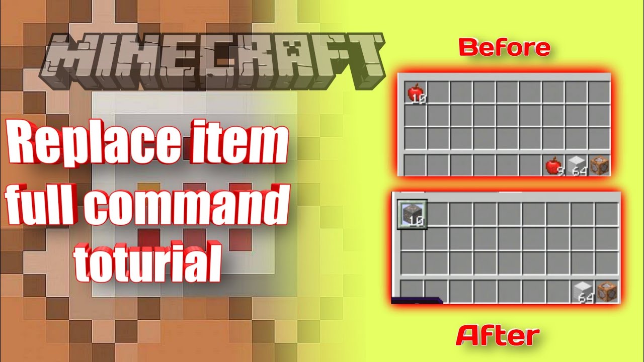 Replace item | Command Block toturials | Hindi - White Clue Gaming ...