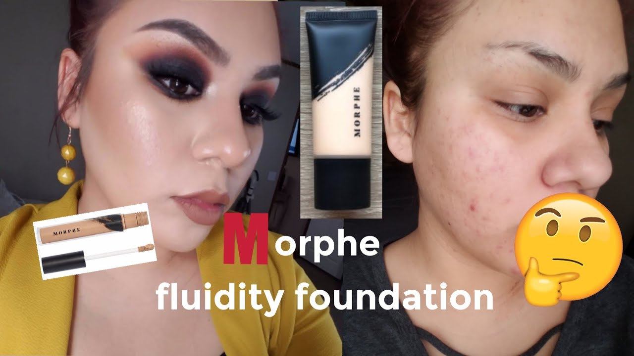 morphe fluidity foundation and concealer review/smokey eye tutorial ...