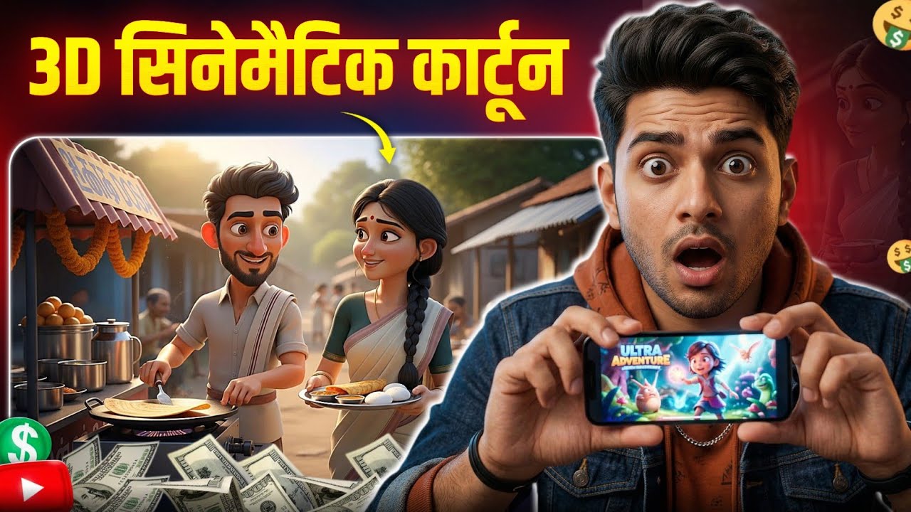 3D Cinematic Cartoon Video बनाने का सबसे आसान तरीका 🤯 | AI Tutorial ...