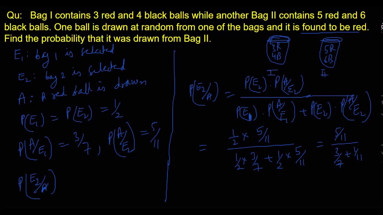 bayes theorem class 12 - YouTube