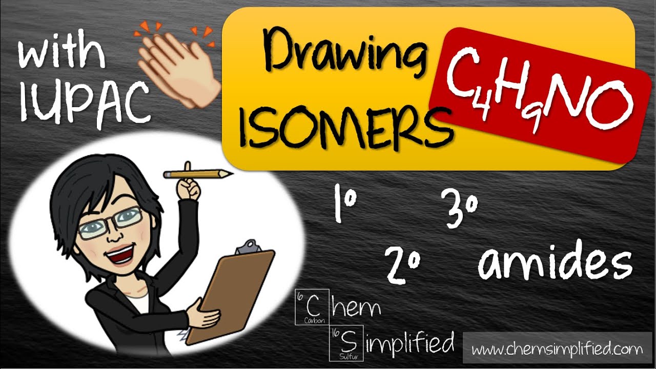 Constitutional isomers of C4H9NO with IUPAC name | Amide - Dr K - YouTube