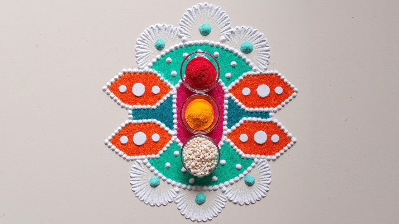 Makar Sankranti Rangoli Designs | Haldi Kumkum Rangoli Designs ...
