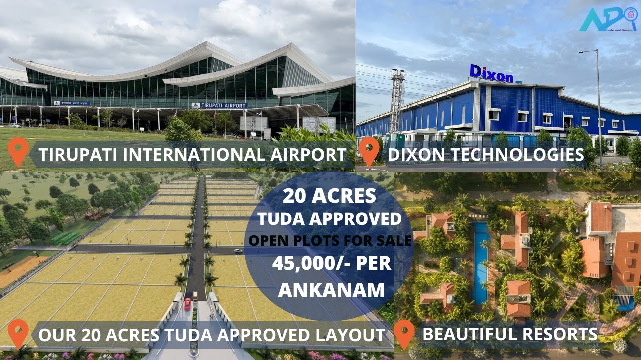 #tuda Approved Open Plots Near Tirupati Airport | Walkable Distance ...