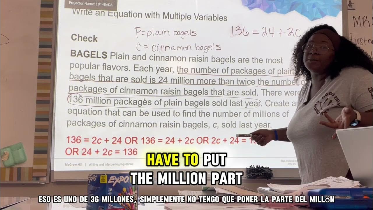 Algebra 1 Writing and Interpreting Equations - YouTube