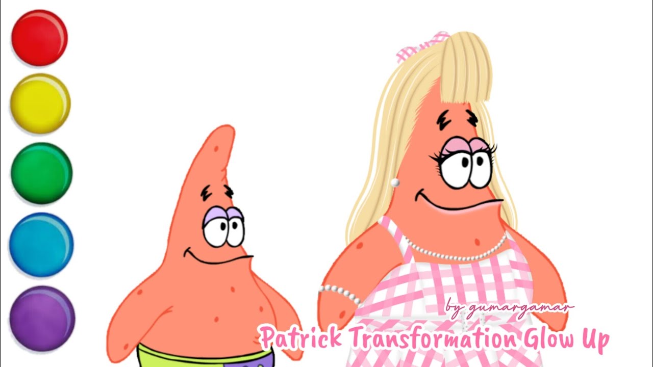 Patrick glow up transformation as Barbie Girls edit on Ibispaint x - YouTube