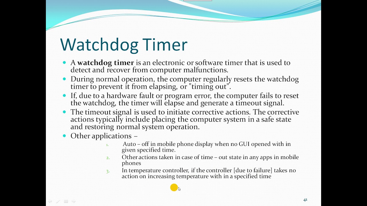Watchdog Timer And Realtime Clock - YouTube