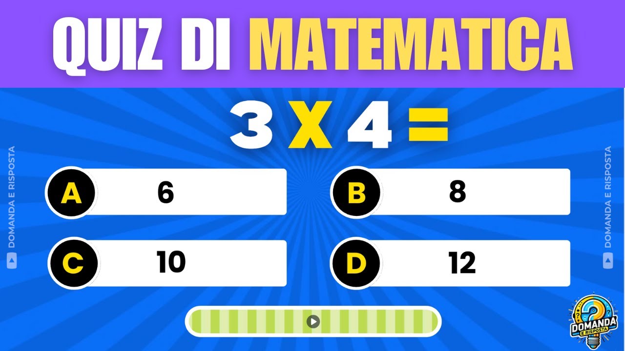 QUIZ di MATEMATICA ️ | 🧠 Livello Facile, Medio, Difficile - YouTube