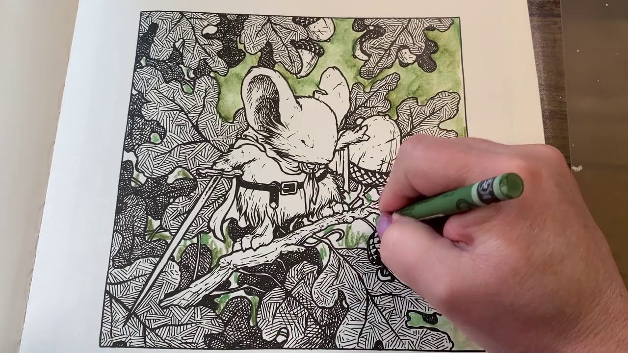 Adult Coloring - Mouse Guard part 1 - YouTube