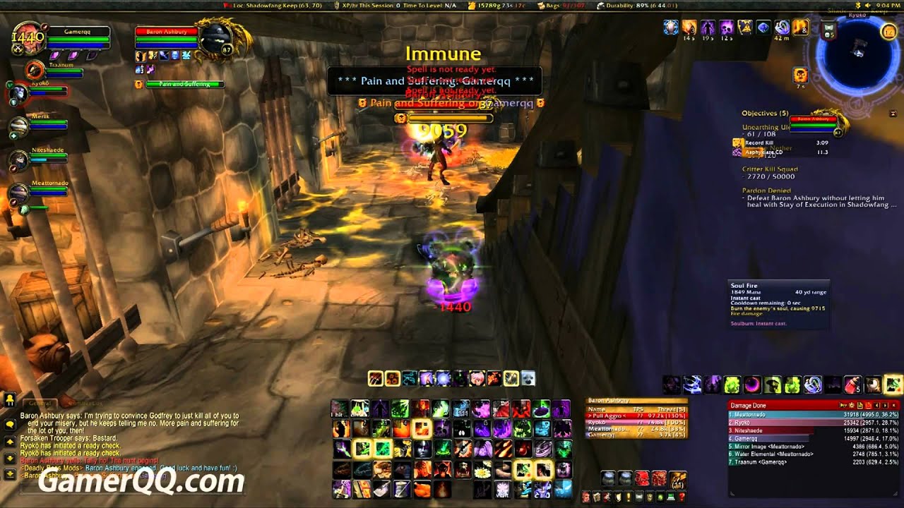 WoW Heroic Shadowfang Keep Baron Ashbury Pardon Denied Achievement ...
