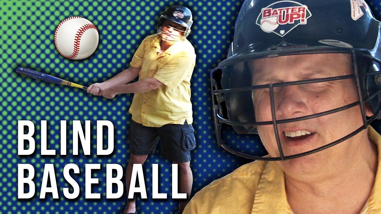 Blind Person Faces His Fears At The Batting Cage - YouTube