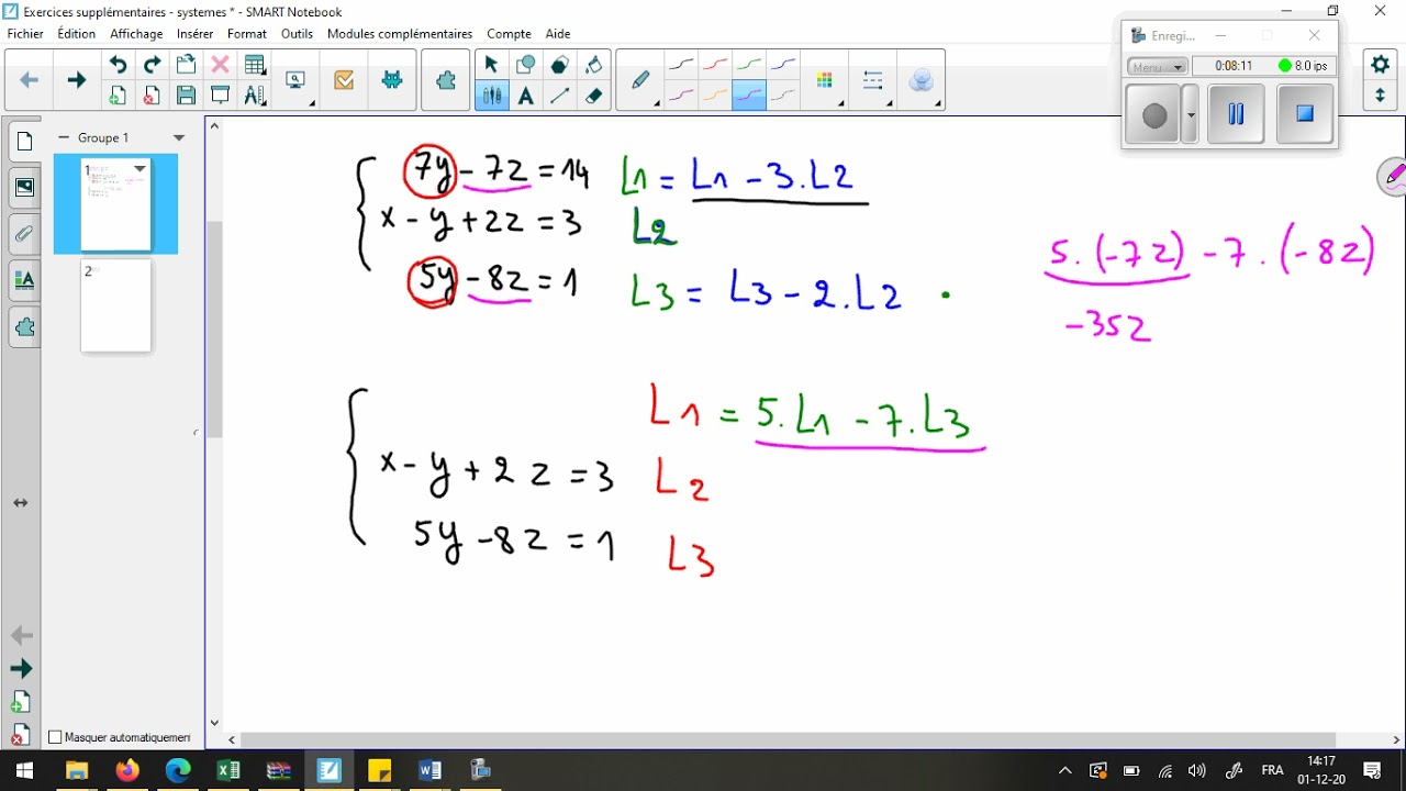Résolution d'un système de trois équations à trois inconnues - Méthode ...