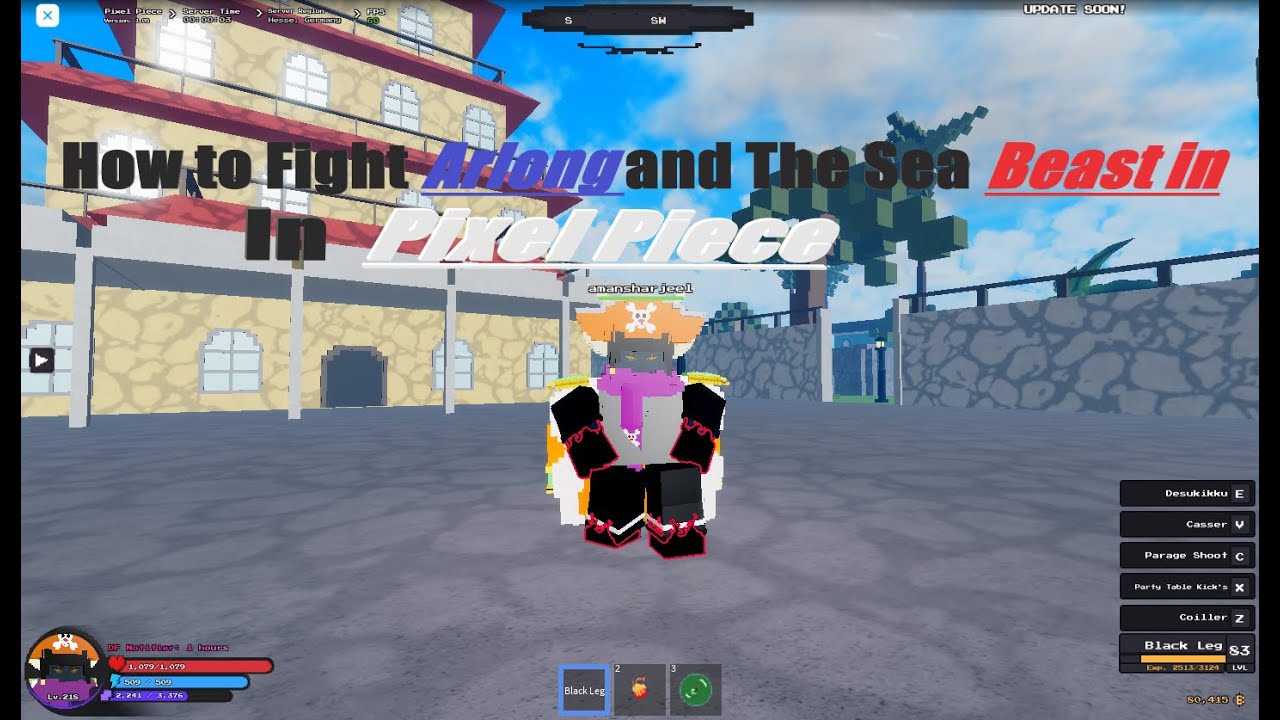 How to Fight Arlong and The Sea Beast in Pixel Piece | Roblox | UPDATE ...