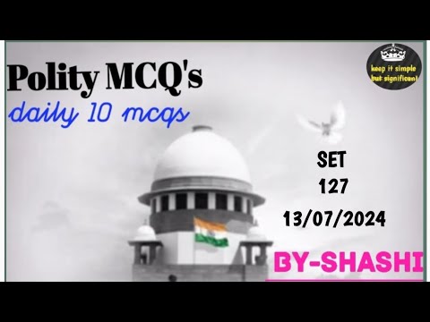 Polity ncert Mcqs|Daily 10 Mcqs of polity|Indian polity|UPSC|UPPCS ...