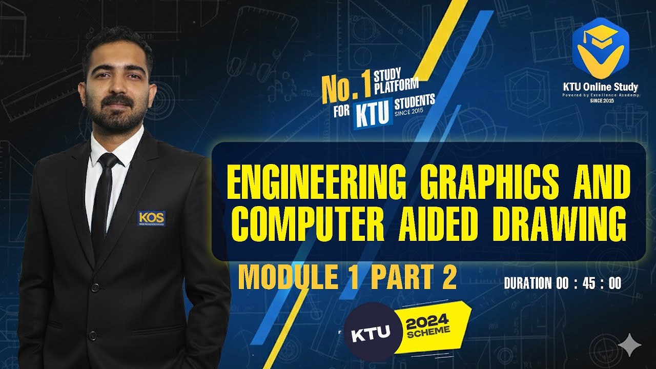 KTU B.Tech Engineering Graphics S1 | LINES Module 1 Part 2 | 2024 ...