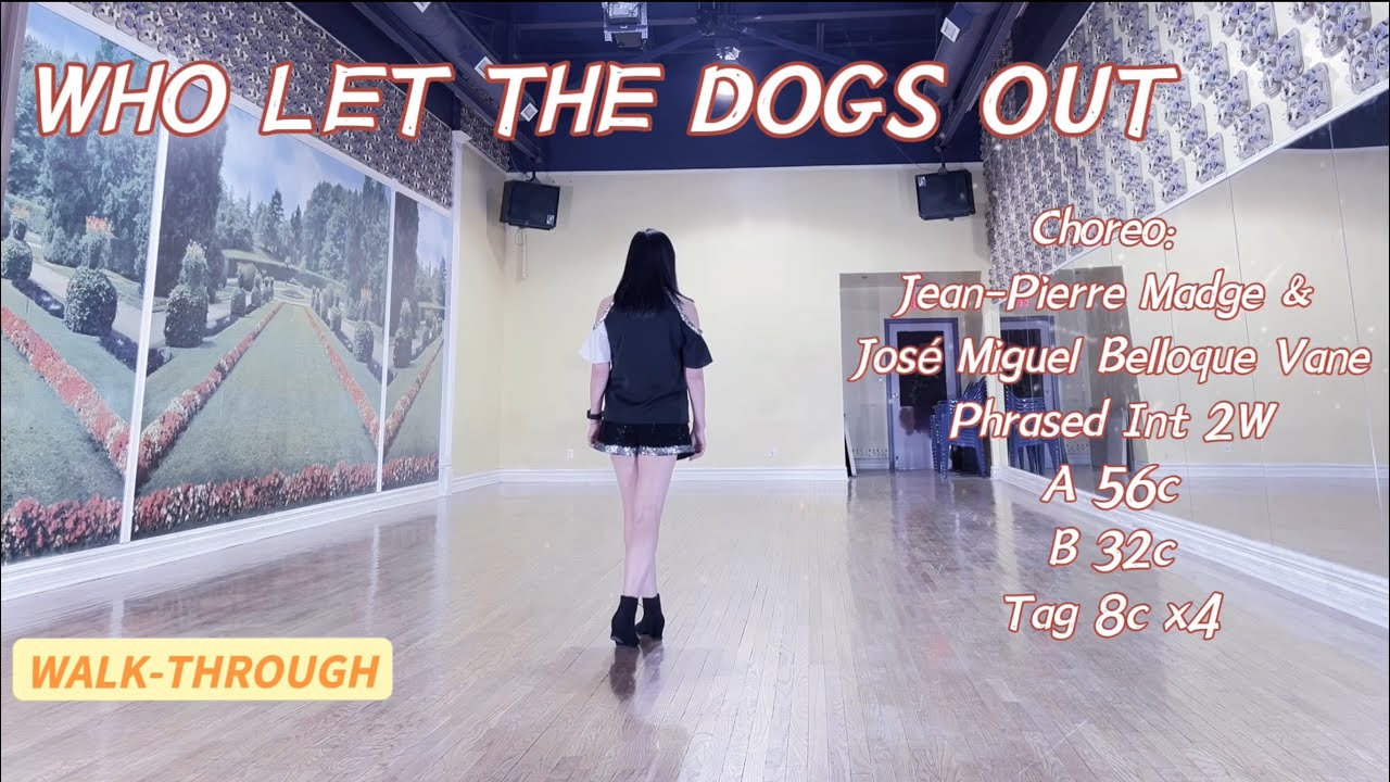 WHO LET THE DOGS OUT Line Dance (WALK-THROUGH) - YouTube