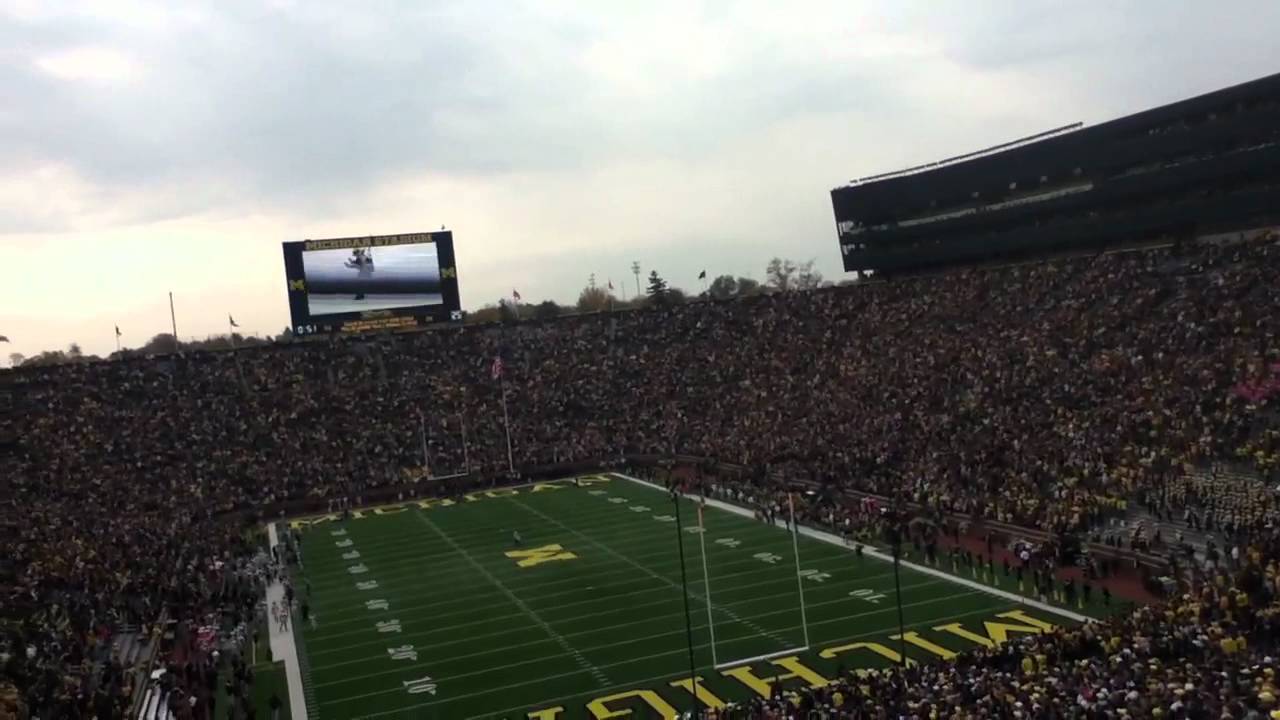 Jet pack fly over - Michigan stadium - YouTube