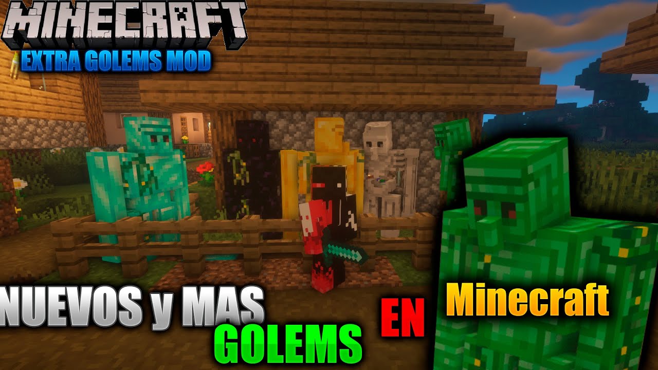 MAS GOLEMS en Minecraft!! | Extra Golems Mod | Minecraft 1.15.2, 1.14.4 ...