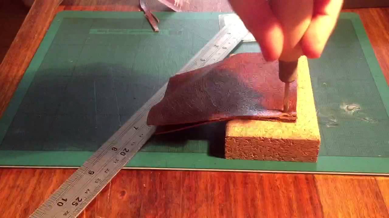Making LARP 7: Leatherwork 101 Spell Card Holder - YouTube