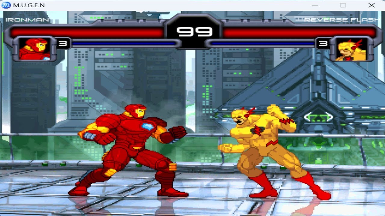 Iron Man vs Reverse Flash SUPER CRAZY FIGHT⚡ Marvel vs DC Comics Mugen ...