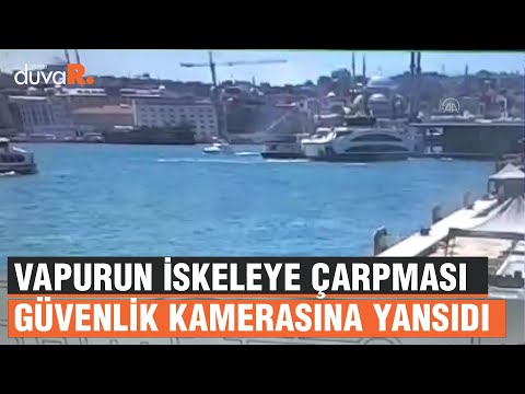 Karaköy'de vapur iskeleye çarptı: 7 kişi yaralandı