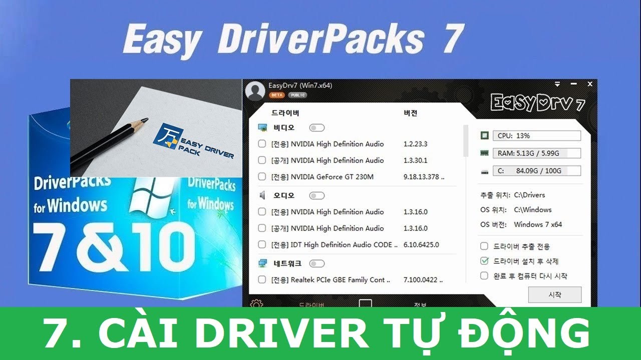 7. Hướng dẫn cài Driver tự động cho Windows 10 sử dụng Easy Driver Pack ...