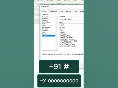 How to Add Country Code for Mobile Numbers | MS Excel Tutorial - YouTube
