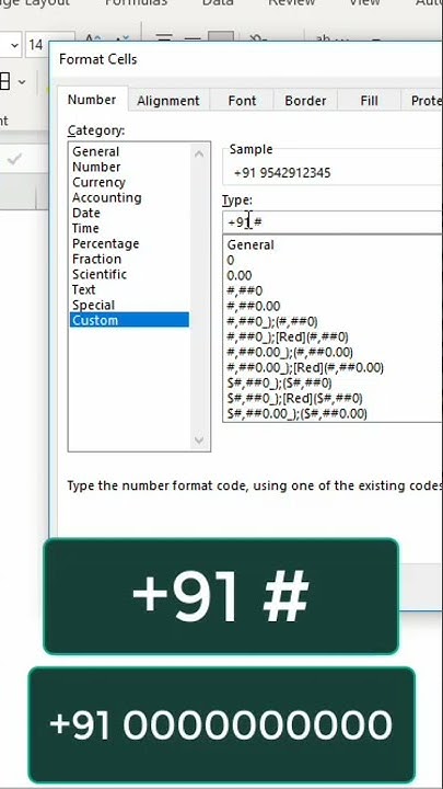 How to Add Country Code for Mobile Numbers | MS Excel Tutorial - YouTube