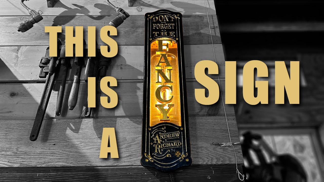 FANCY wooden sign made with a CNC router - YouTube