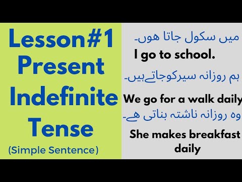 Present Indefinite/Simple Tense Lesson#1|Tenses in English Grammar ...