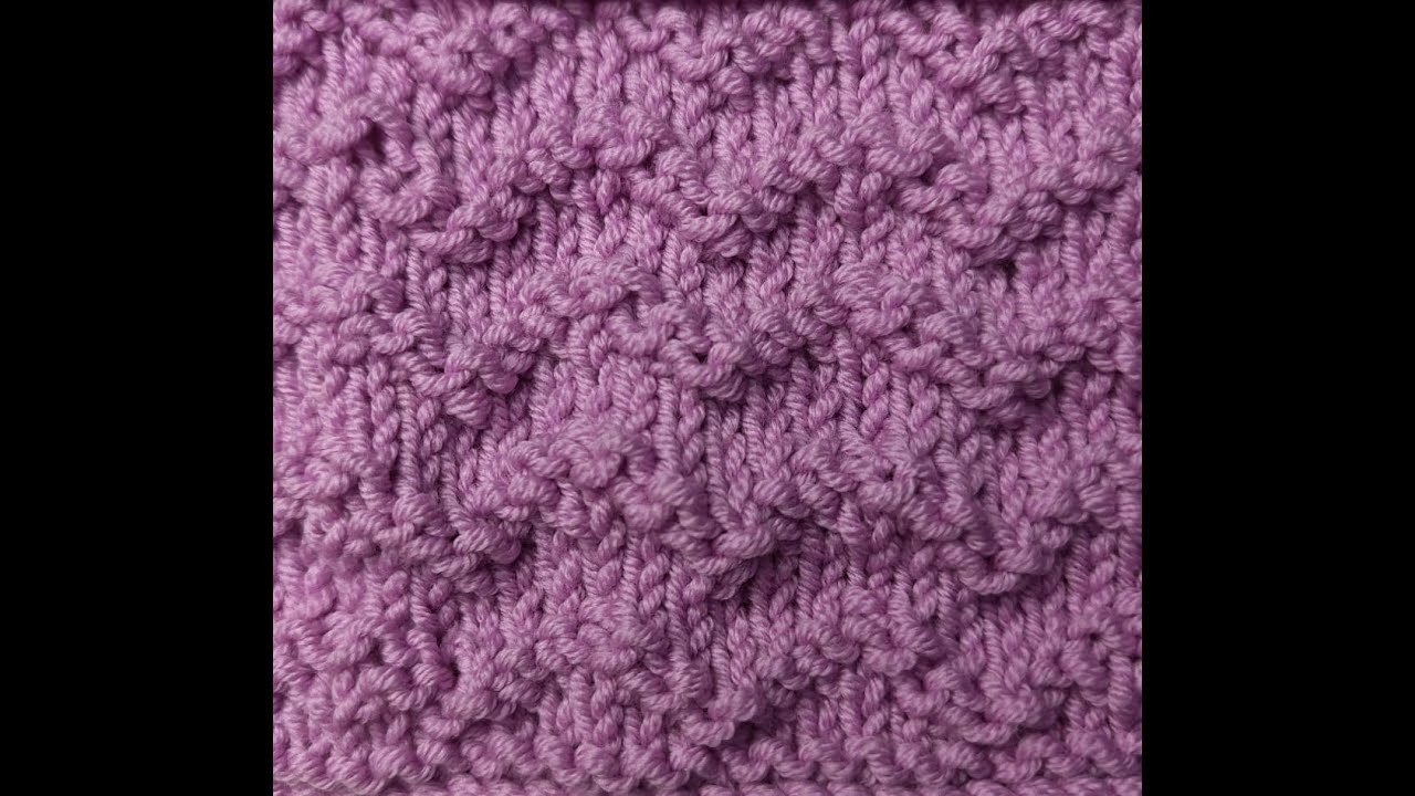 Reverse Stocking Stitch Chevrons - YouTube