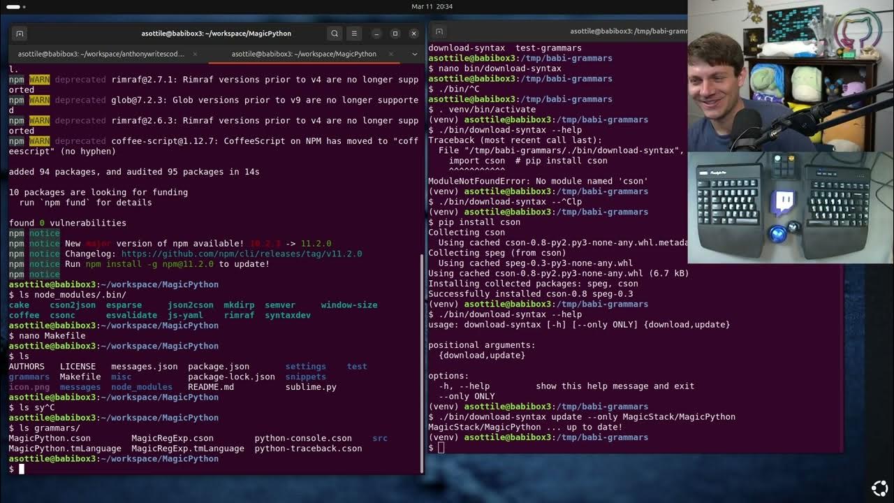 replay - fixing the vs code / babi python syntax highlighter for PEP 695 - 2025-03-11 - YouTube