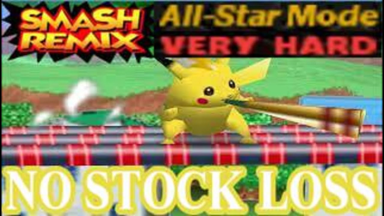 Smash Remix - All-Star Mode Gameplay with Pikachu (VERY HARD) No Stock ...