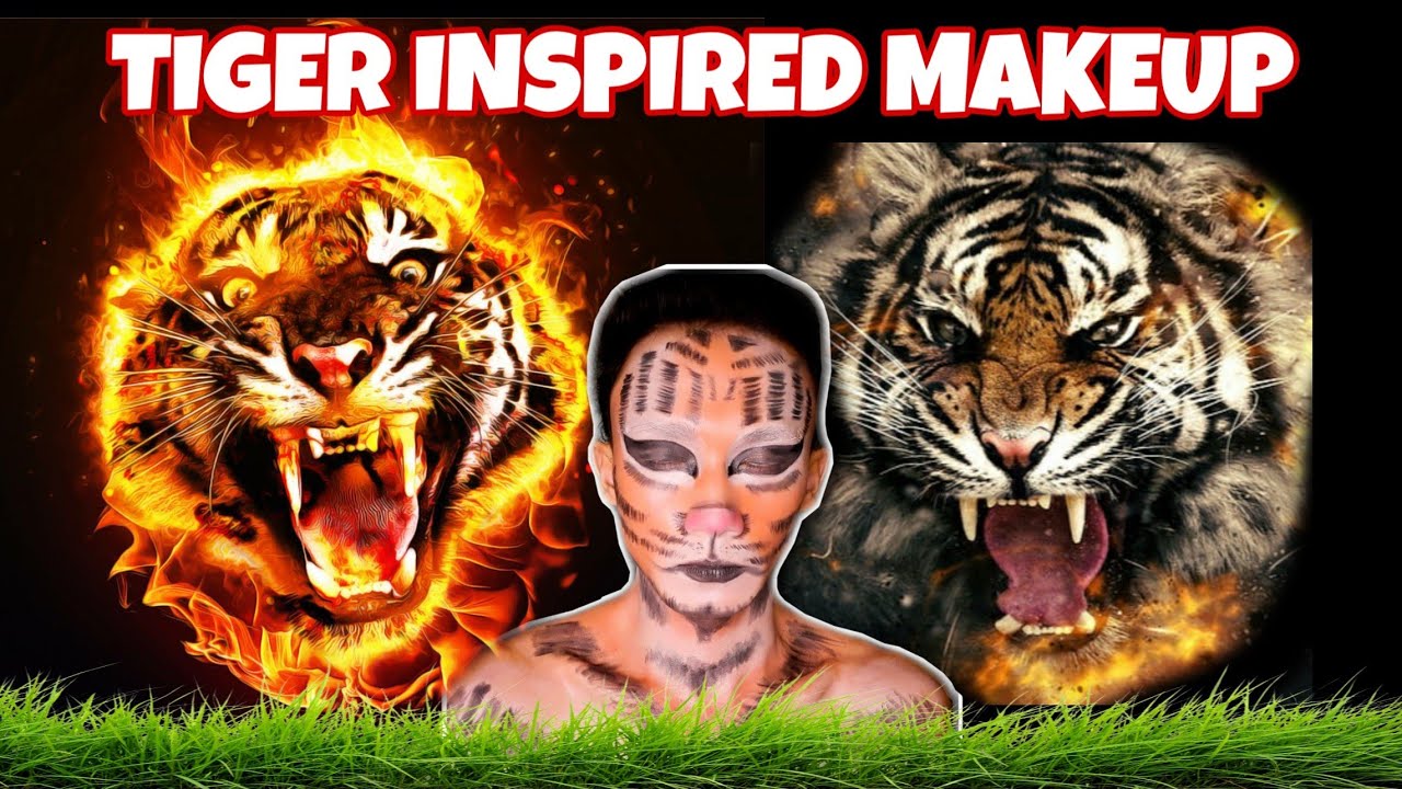TIGER INSPIRED MAKEUP | ANIMAL PRINT | ANIMAL MAKEUP - YouTube