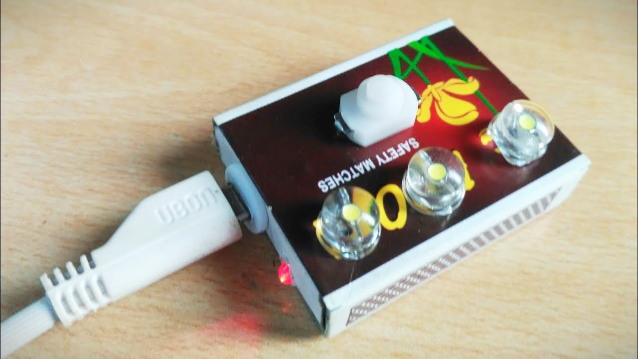 How to Make a rechargeable light at home - diy matchbox emergency light ...