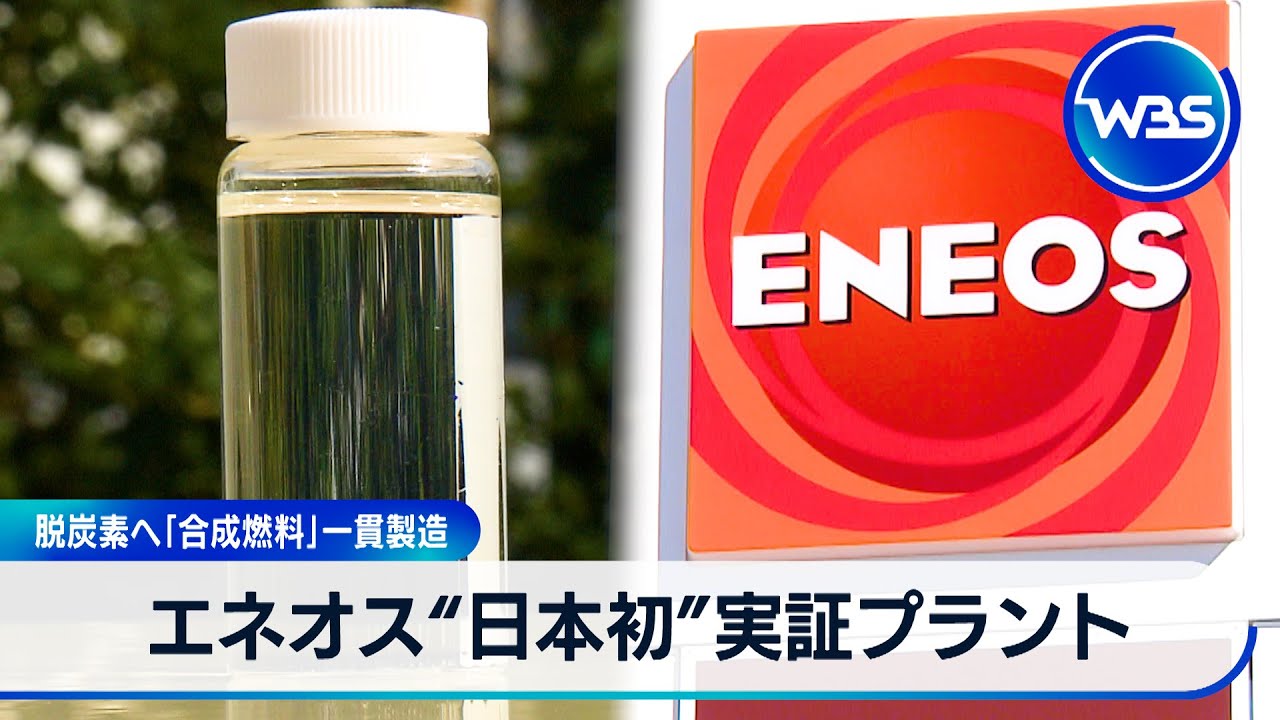 【独自】脱炭素へ「合成燃料」一貫製造 エネオス“日本初”実証プラント【WBS】 - YouTube