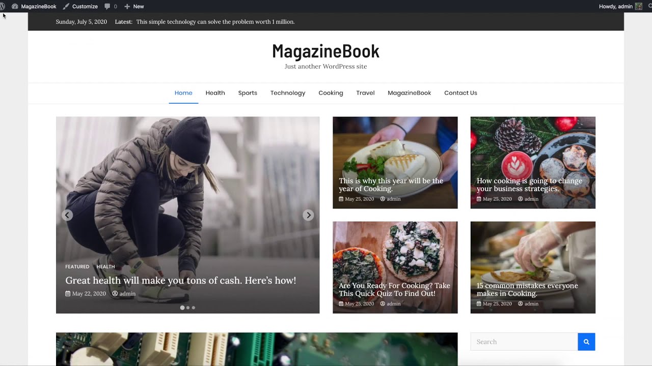 How to set up your front-page like the demo website "without importing ...