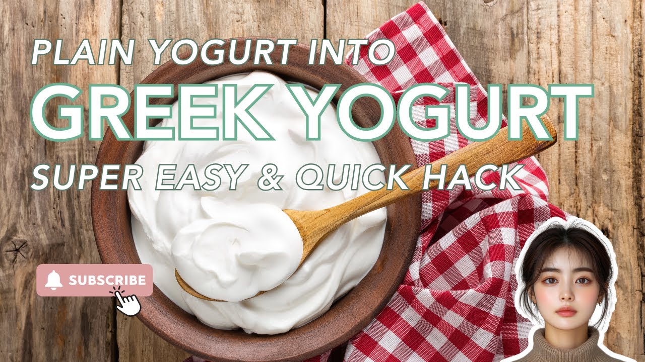 Turn Plain Yogurt into Creamy Greek Yogurt｜Kitchen Hack ｜Easy Recipe ...