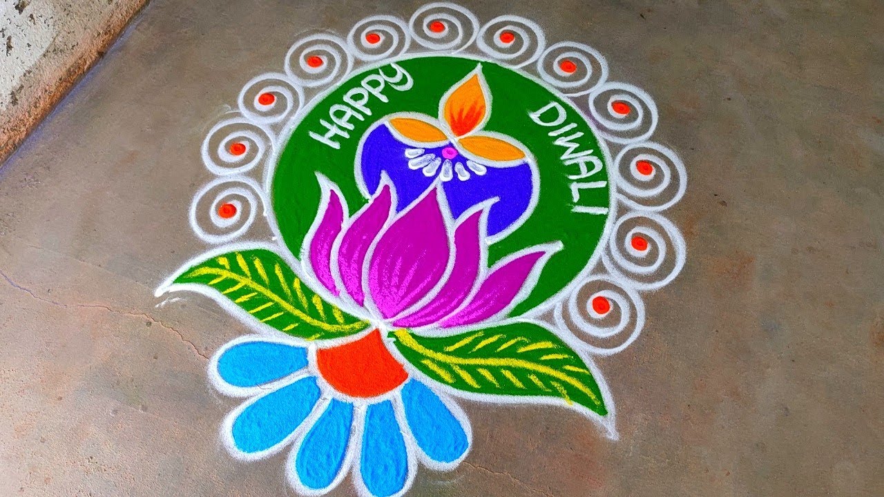 Diwali 2023 beautiful rangoli design|Deepavali villaku kolam|diwali ...