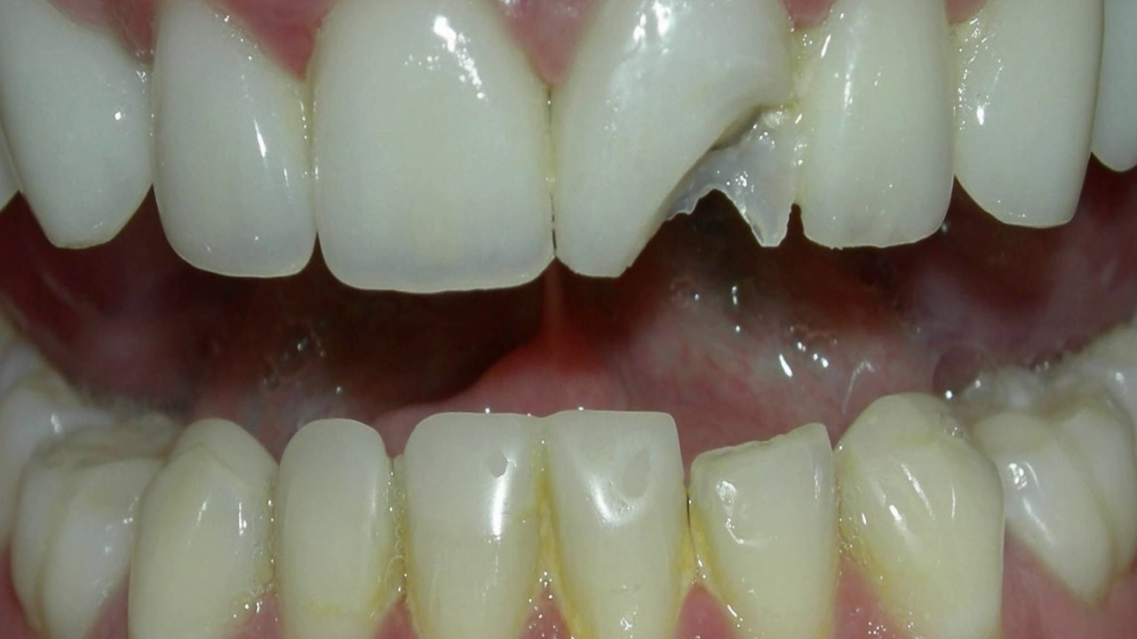 Los Angeles Cosmetic Dentist - Fractured Crown - YouTube