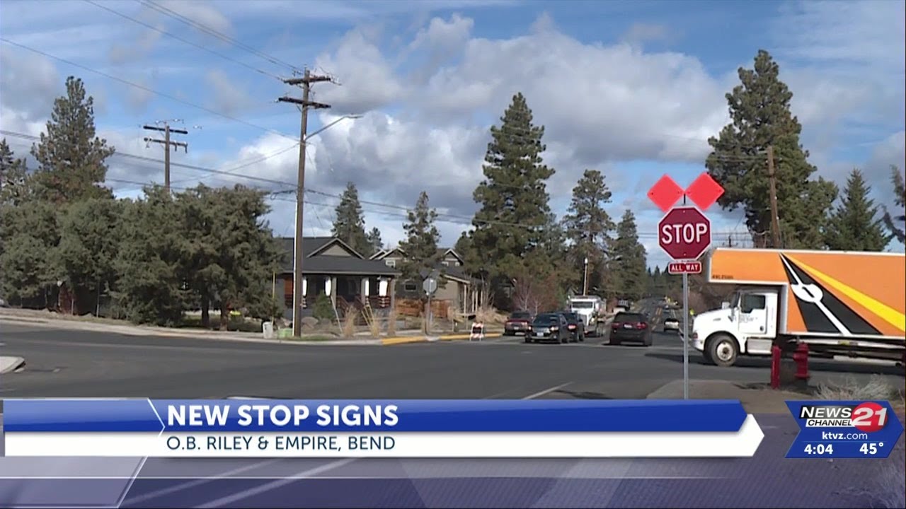 New Stop Signs at Intersection - YouTube