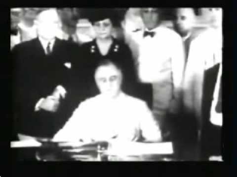 FDR Signs Social Security Act in 1935 - YouTube