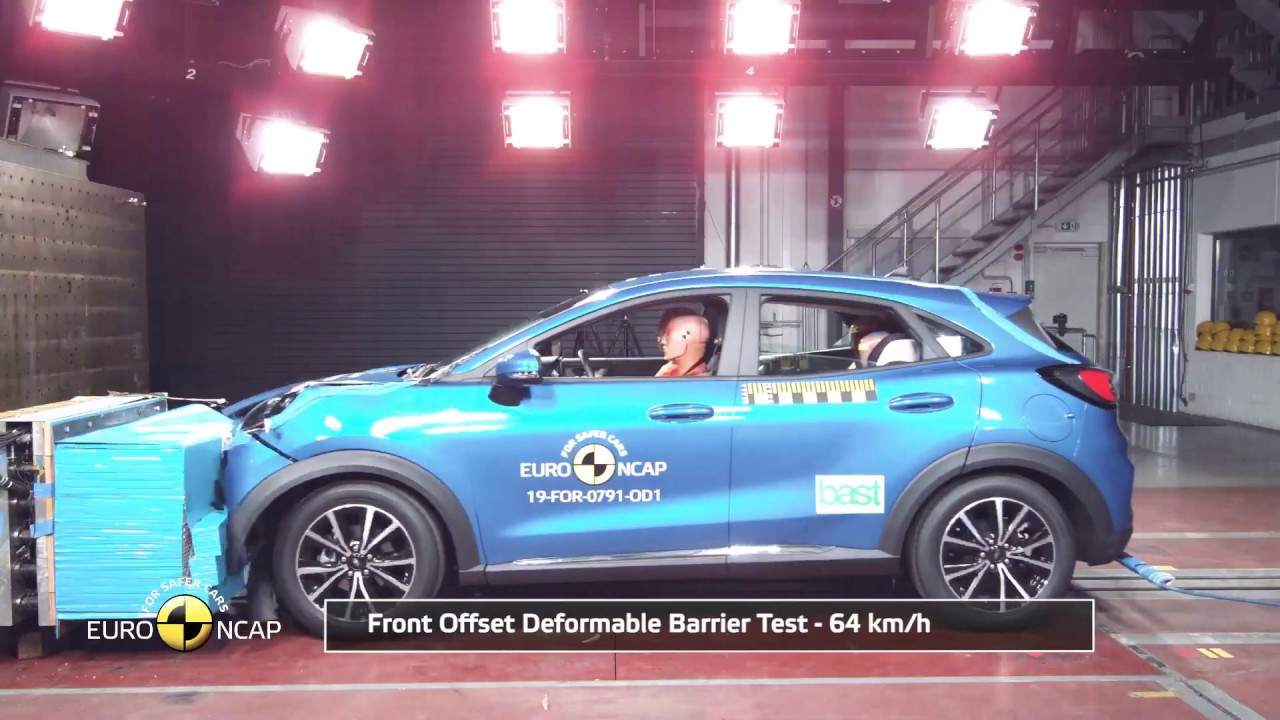2020 Ford Puma Crash Test - Euro NCAP Rating - YouTube
