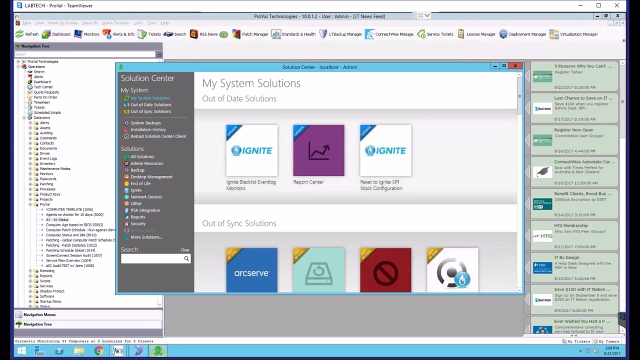 Connectwise Automate Quick Tip Reloading The Solution Center Youtube