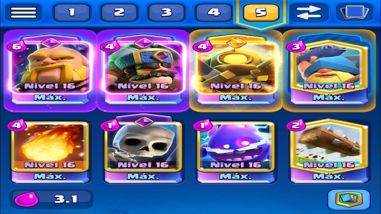 Mi mejor mazo todo nivel 16 Máx. 🤩 en Clash Royale 🌟 SG333. - YouTube