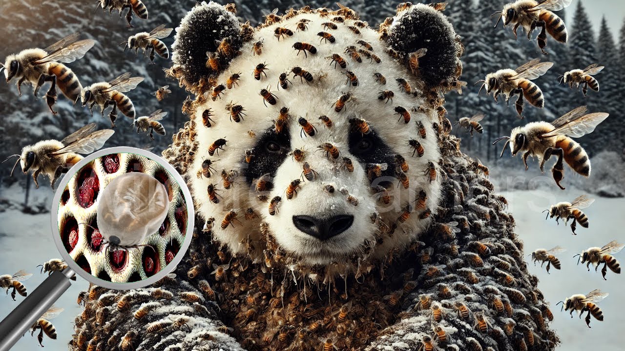 This Panda’s Soft, Fluffy Fur Now Crawls With Tiny Buzzing Wings. - YouTube