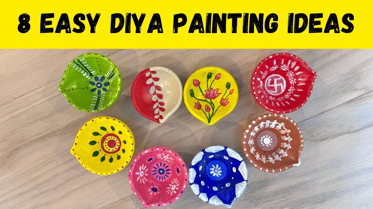 8 Easy Diya Painting Ideas | Easy clay diya painting ideas for diwali ...