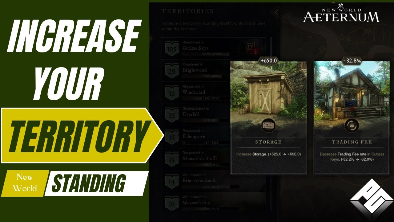 How To Increase Your Territory Standing In New World Aeturnum - YouTube
