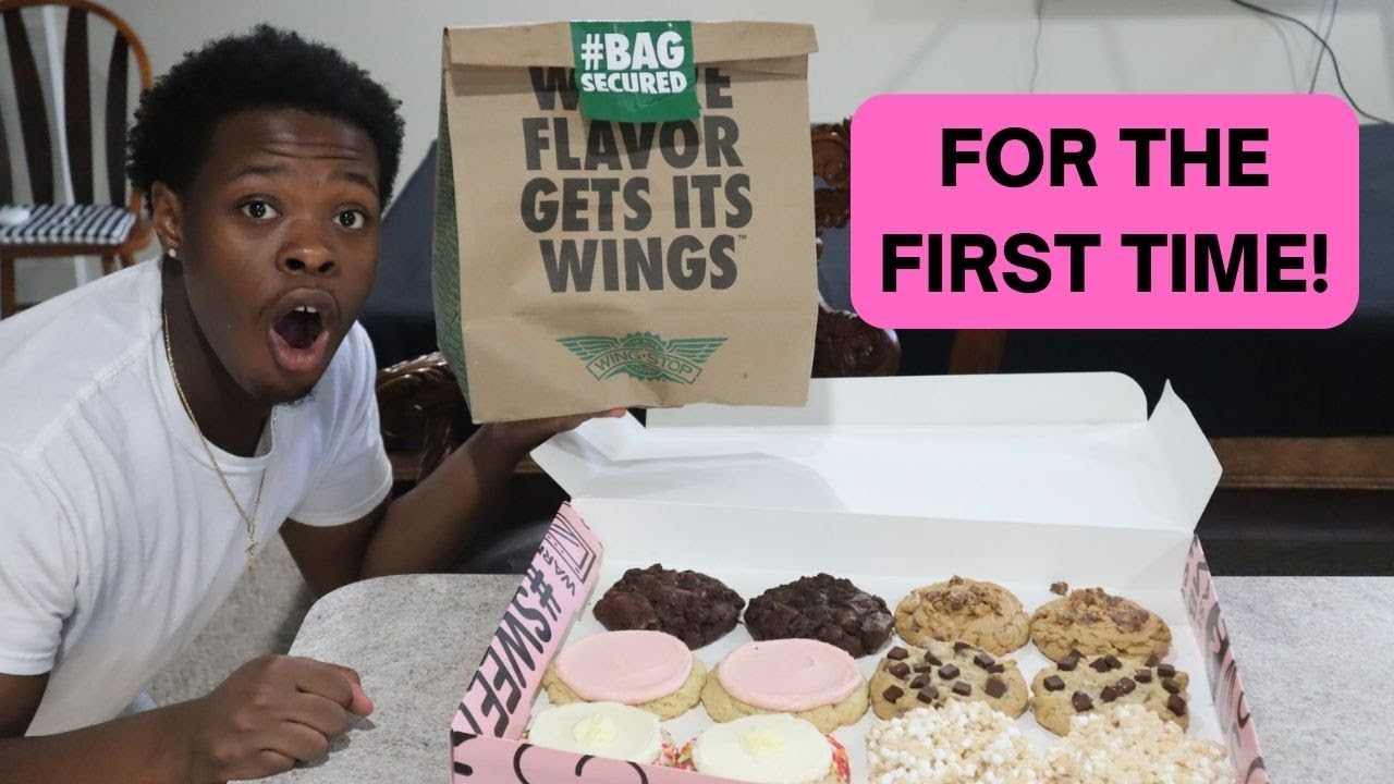 TRYING WINGSTOP & CRUMBL COOKIES FOR THE FIRST TIME! - YouTube